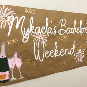 Butcher Sign | Bachelorette Banner | Kraft Paper Banner | Custom | Hand ...