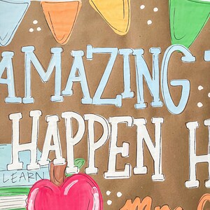 Teacher Banner | Classroom Banner | Kraft Paper Banner | Custom | Hand ...