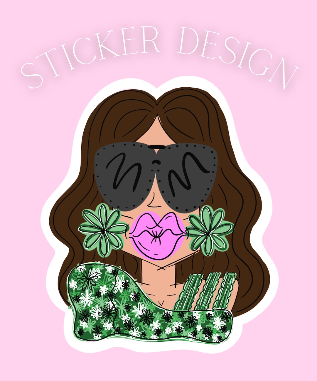 Kiss-cut Vinyl Decals Decals Funky Girl Funky Girl - Etsy