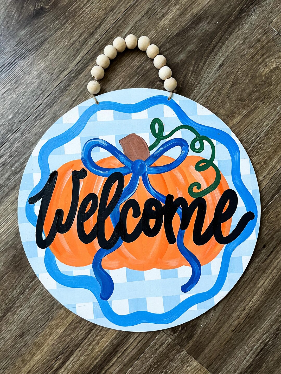 Door Hanger | Custom | Pumpkin | Fall Painting | Door Painting | Fall ...