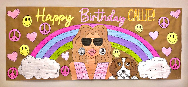 Butcher Sign Happy Birthday Banner Kraft Paper Banner - Etsy