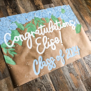 Graduation Banner| Kraft Paper Banner | Custom | Hand Painted | Party ...