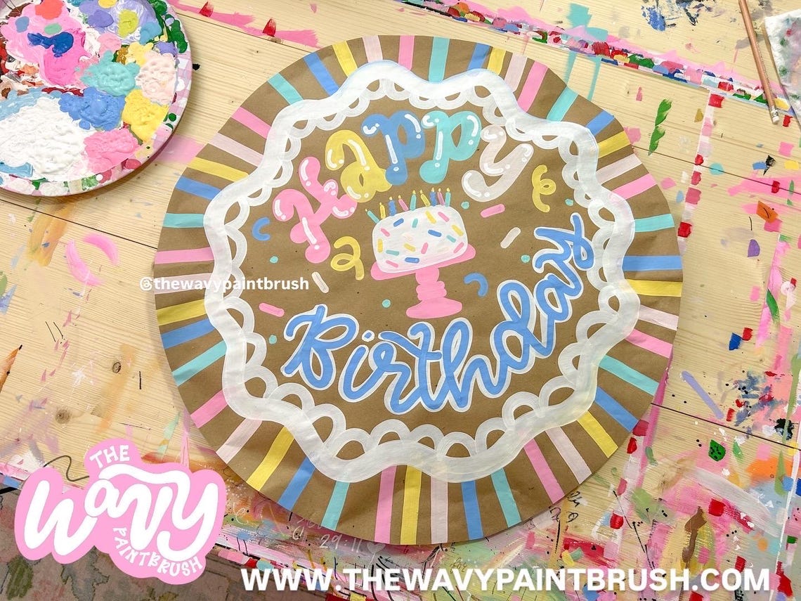 Pop Out 3D Sign| Paper Sign | Custom | Hand Painted | Party Sign | Door ...