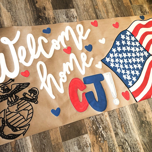 Soldier Welcome Home Banner - Etsy