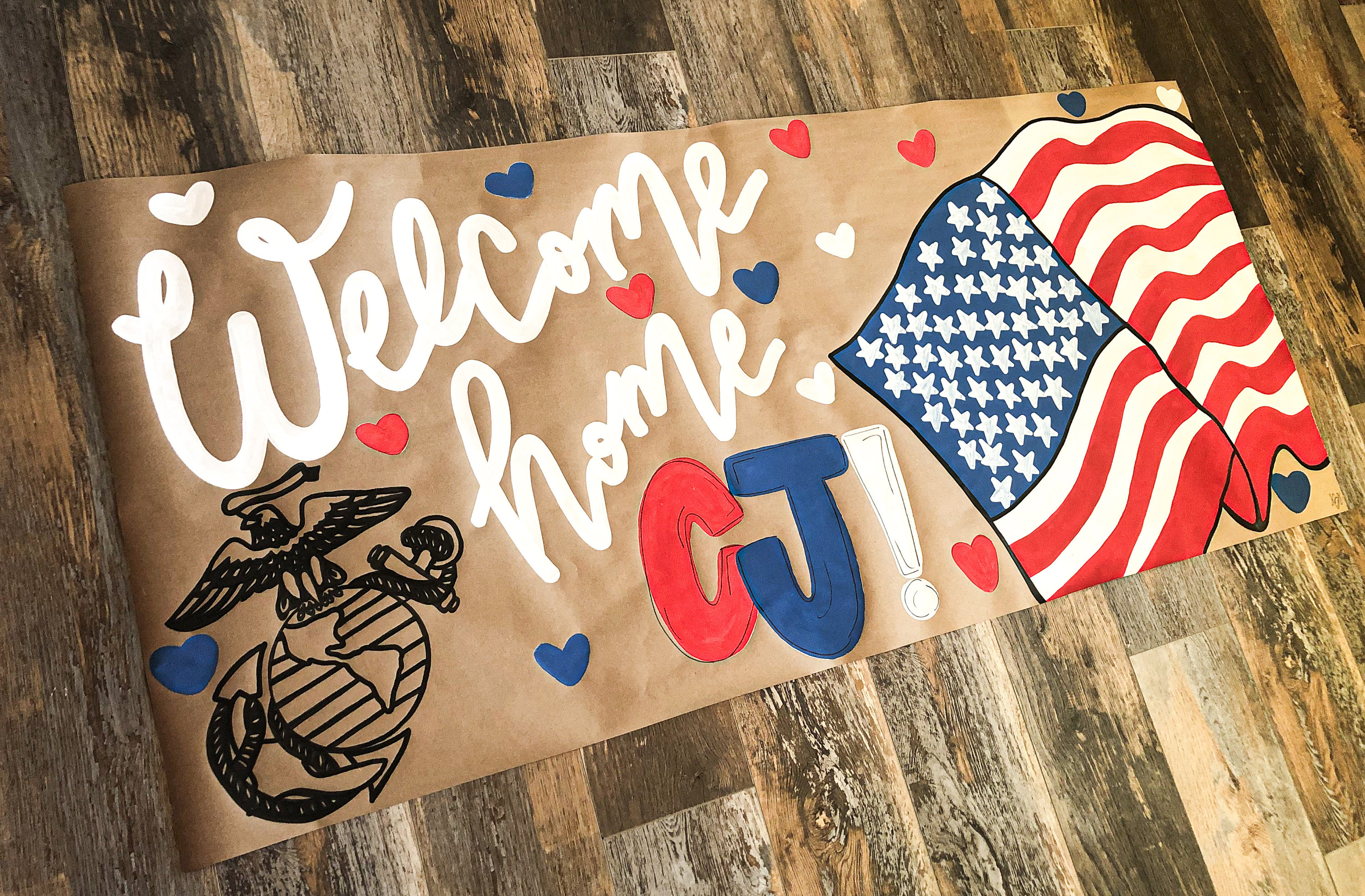 Free Printable Printable Welcome Home Banner Bunting Military Army Navy ...