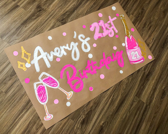 Butcher Sign | Birthday Banner | Kraft Paper Banner | Custom | Hand ...