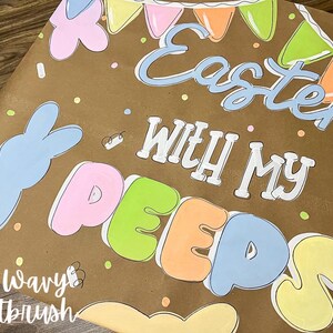 PREORDER Easter Banner | With My Peeps Banner | Kraft Paper Banner ...
