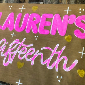 Butcher Sign | Birthday Banner | Kraft Paper Banner | Custom | Hand ...