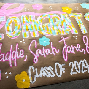 Graduation Banner| Kraft Paper Banner | Custom | Hand Painted | Party ...