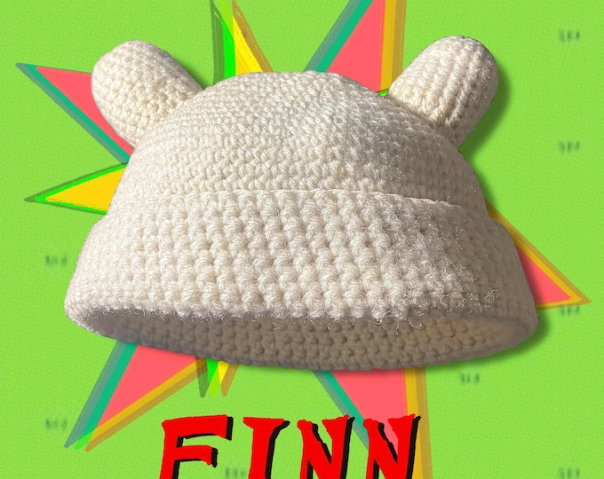 Crocheted FINN Hat From Adventure Time Beanie Handmade - Etsy
