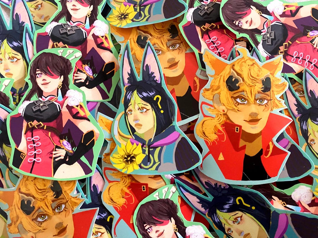 Genshin Sticker Pack - Etsy