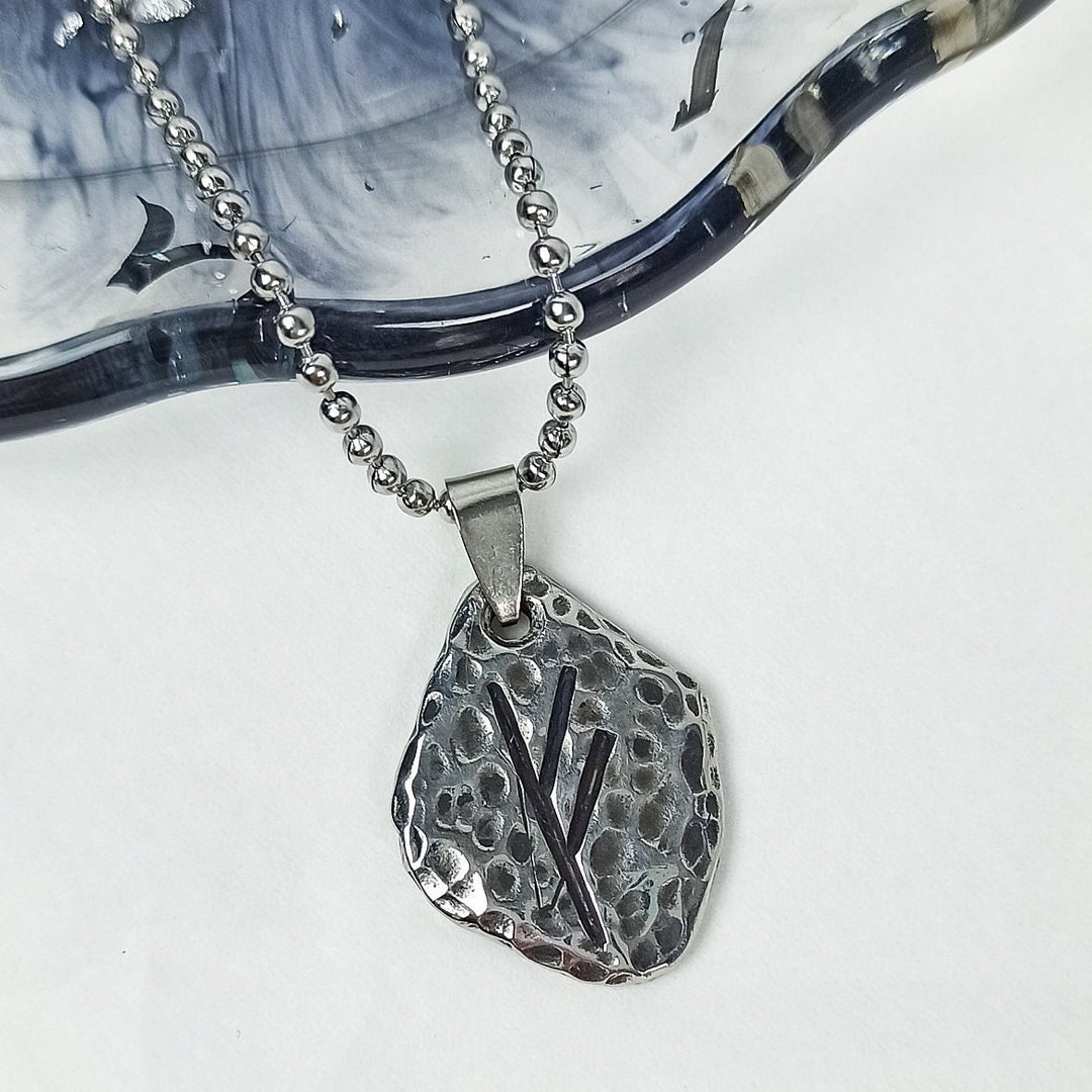 Custom Amulet: Fehu Rune - Unique Necklace, Handmade Forged Pendant ...