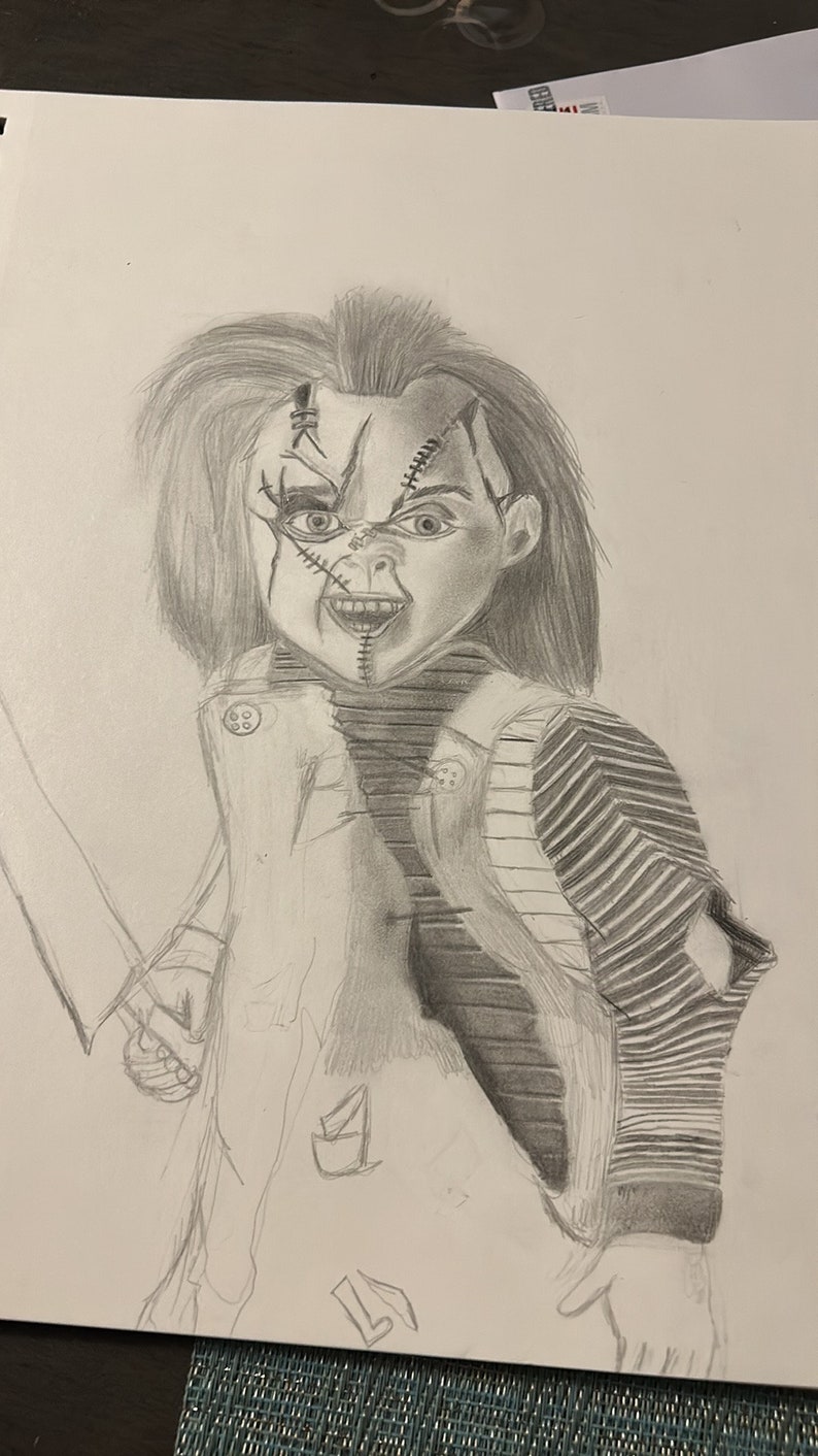 Chucky Drawing - Etsy