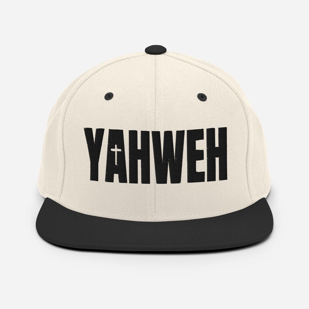 YAHWEH Cross Snapback Hat Embroidered Streetwear Skater Throwback Two ...