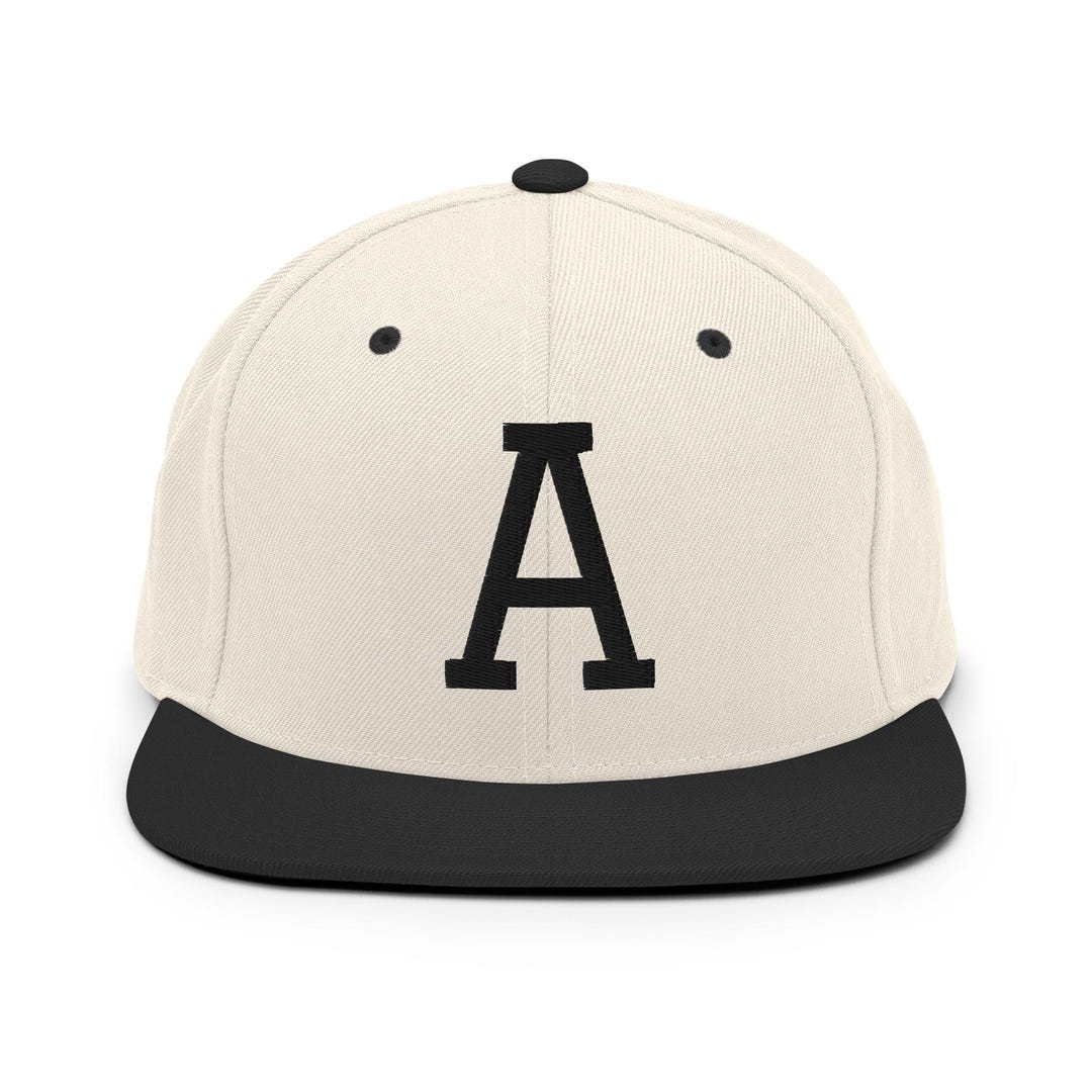 Letter A Embroidered Snapback Hat – Classic College Style Cap With ...
