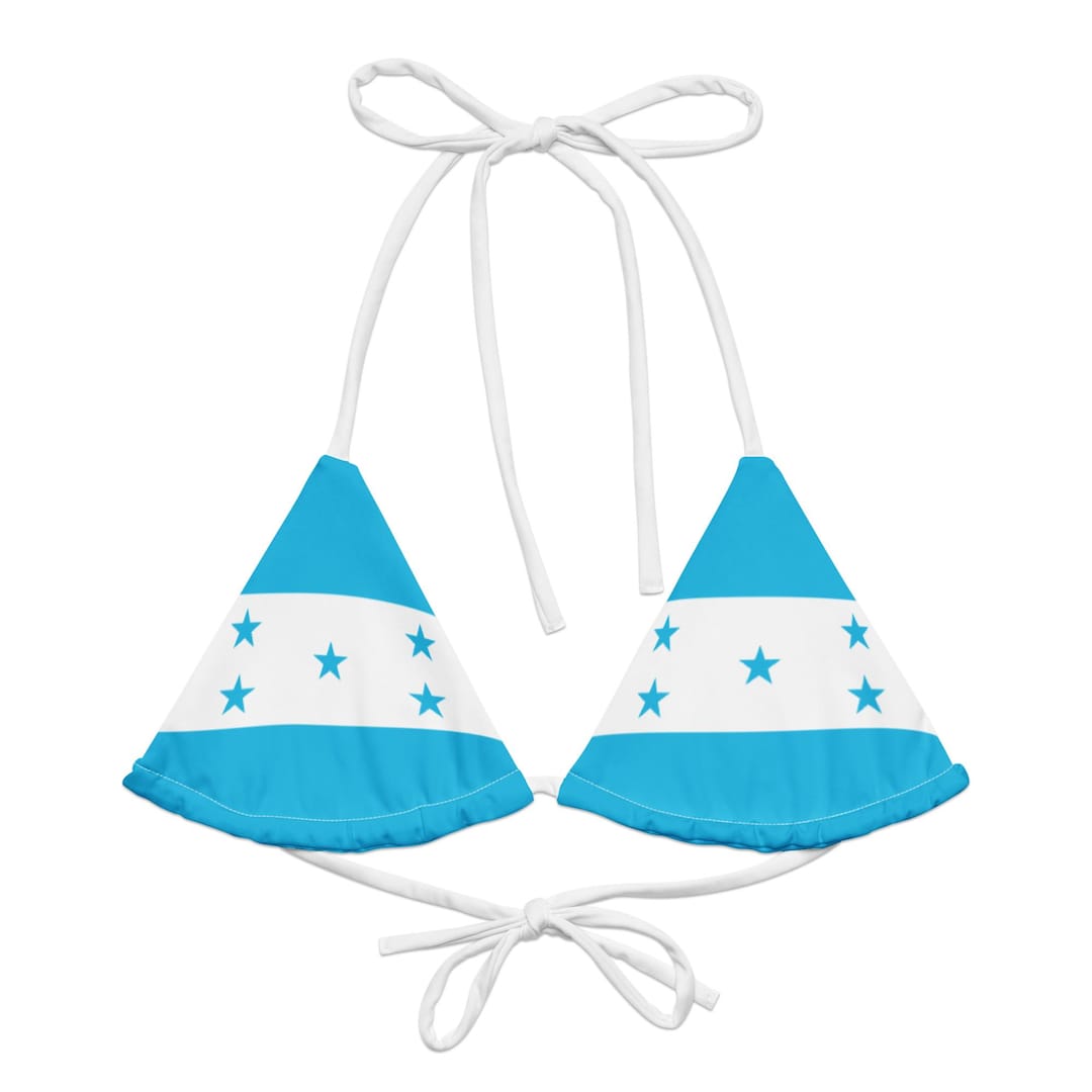 Honduras Flag Bikini Top All Over Print – Latin American Swimwear for ...