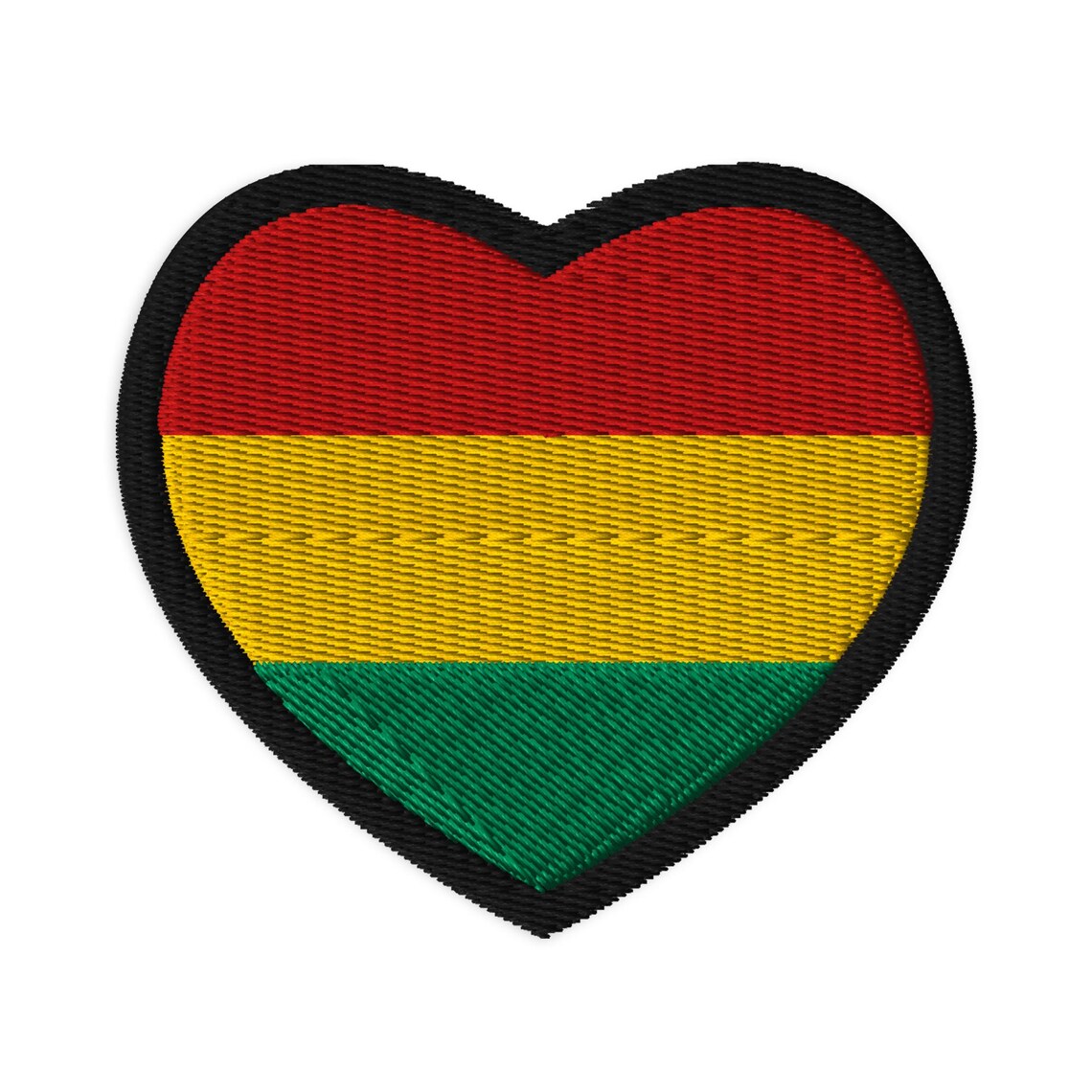 Rasta Heart Flag Embroidered Patch – Reggae Love Colors Iron-on or Sew ...