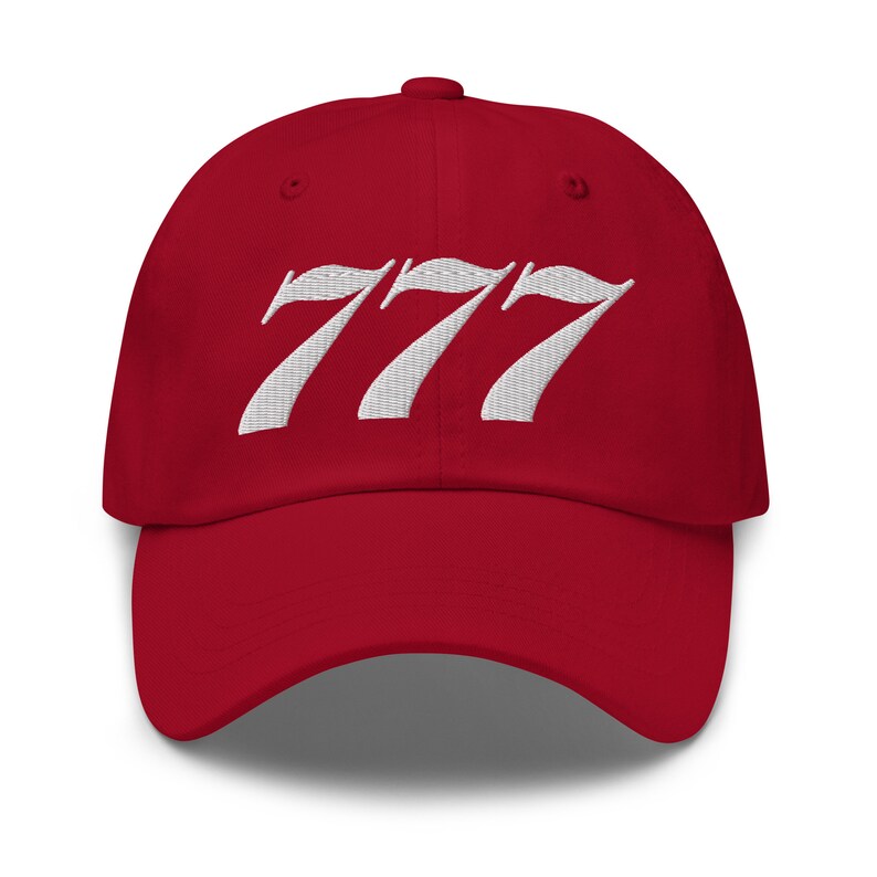 777 Angel Number Hat, Embroidered Classic Baseball Cap, Unique Triple ...