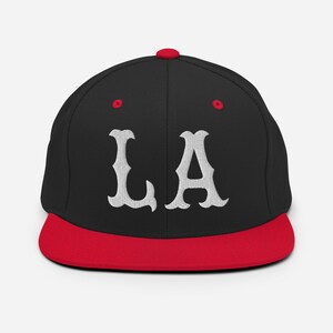 LA Vintage Style Snapback Hat – Los Angeles White Embroidered Logo ...