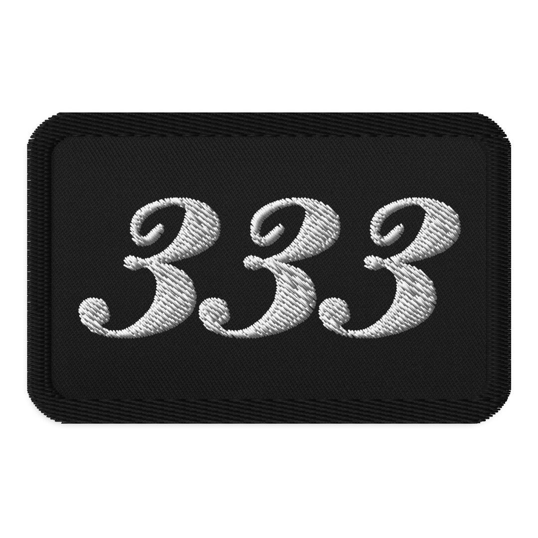 333 Angel Number Embroidered Patches, Unique Triple Nine Good Luck ...