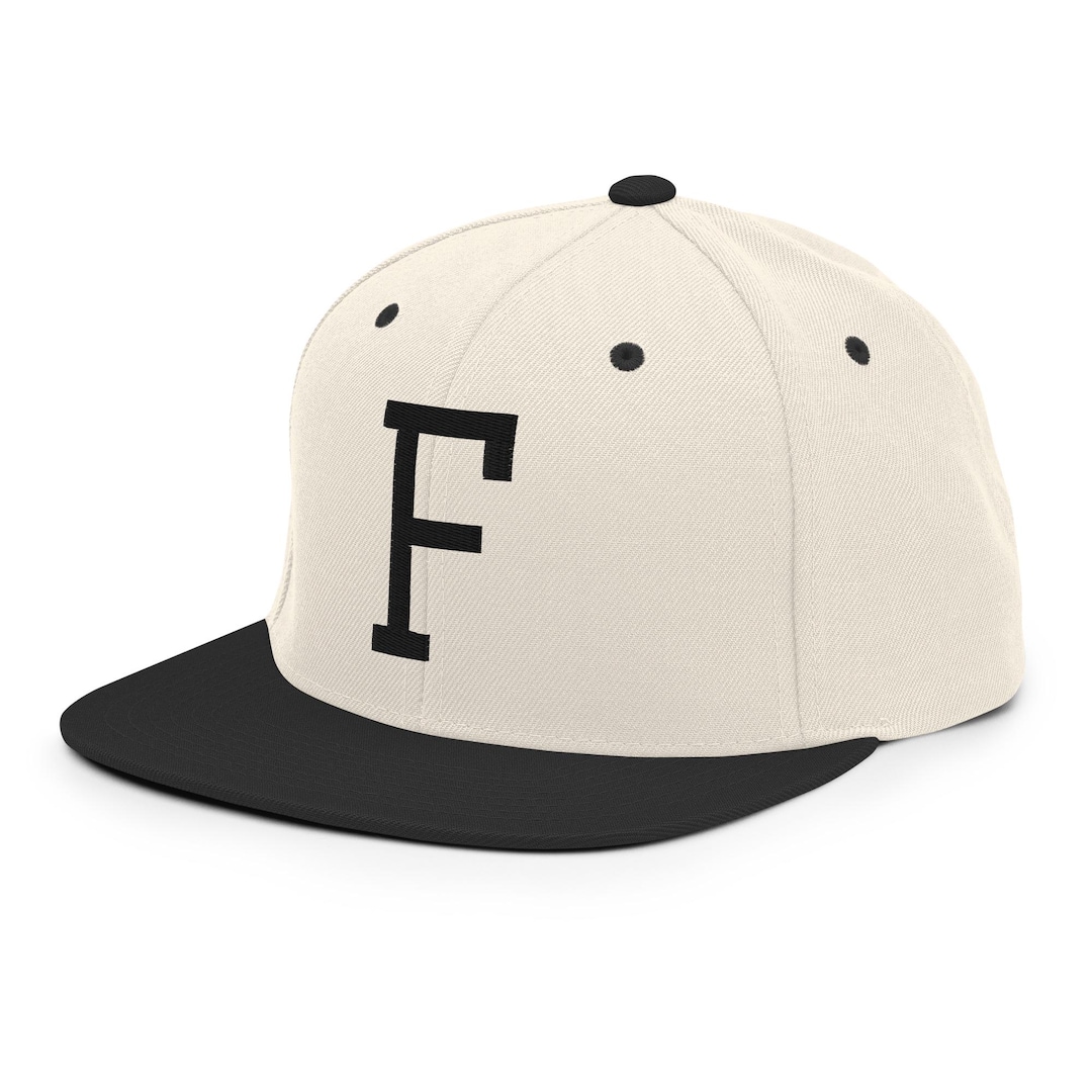 Letter F Snapback Hat – Classic College Initial Cap With Embroidered ...