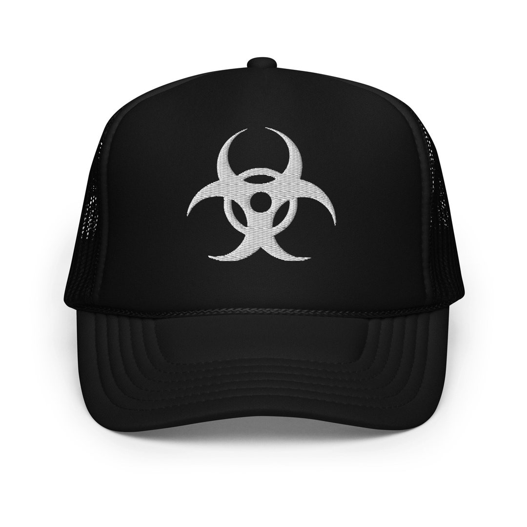 Biohazard Toxic Foam Trucker Hat Black - Etsy