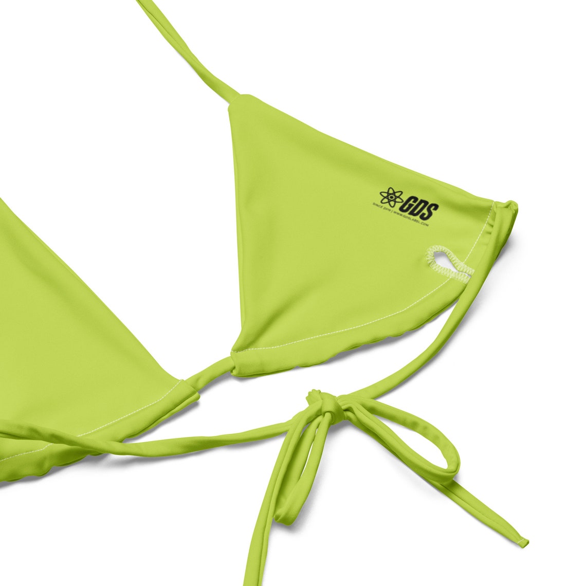 Skull Lime Black String Bikini Top Momento Mori Y2K Zombie Apocalypse ...