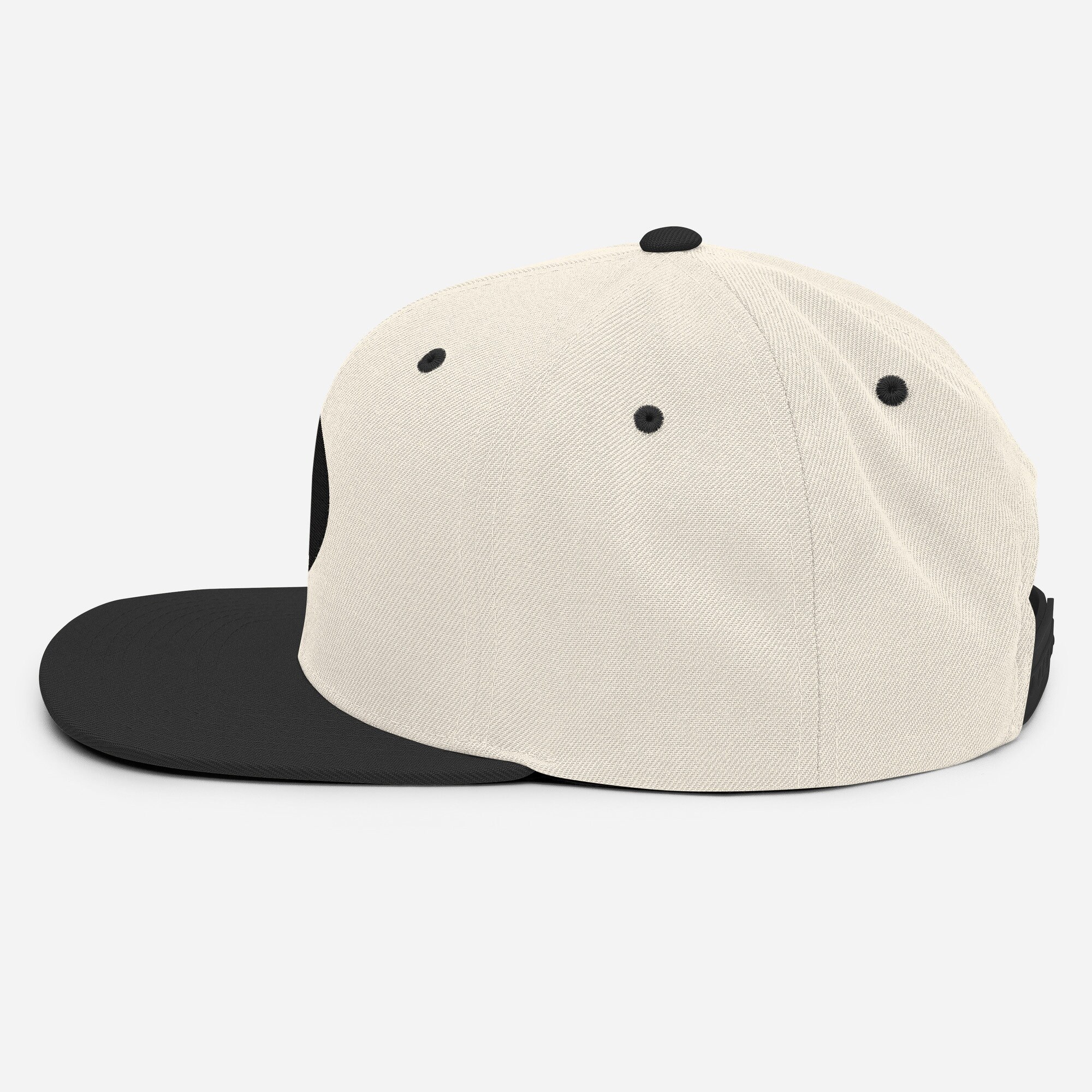 Yin Yang Snapback Hat Embroidered Orange & Black – Two-tone Balance ...