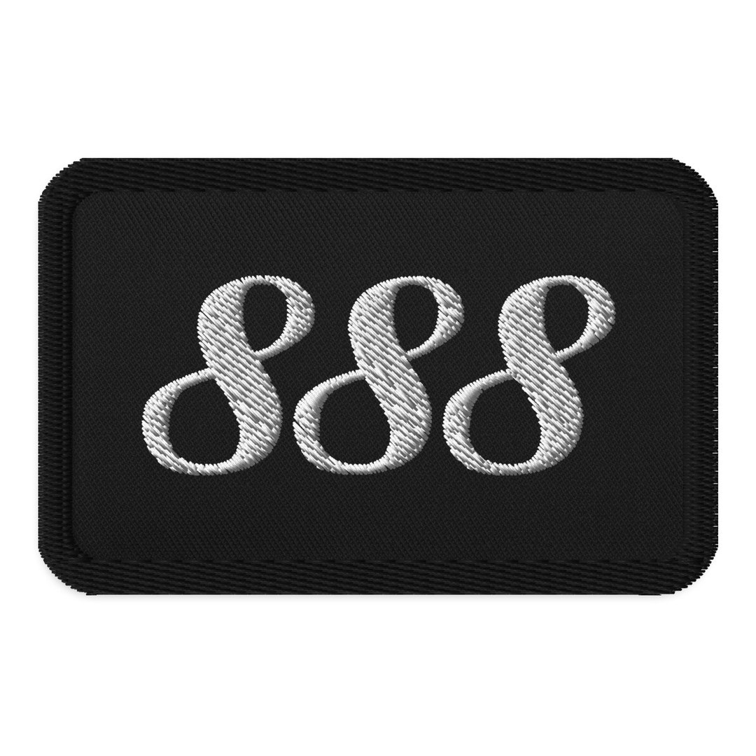 888 Angel Number Embroidered Patches, Unique Triple Eight Good Luck ...