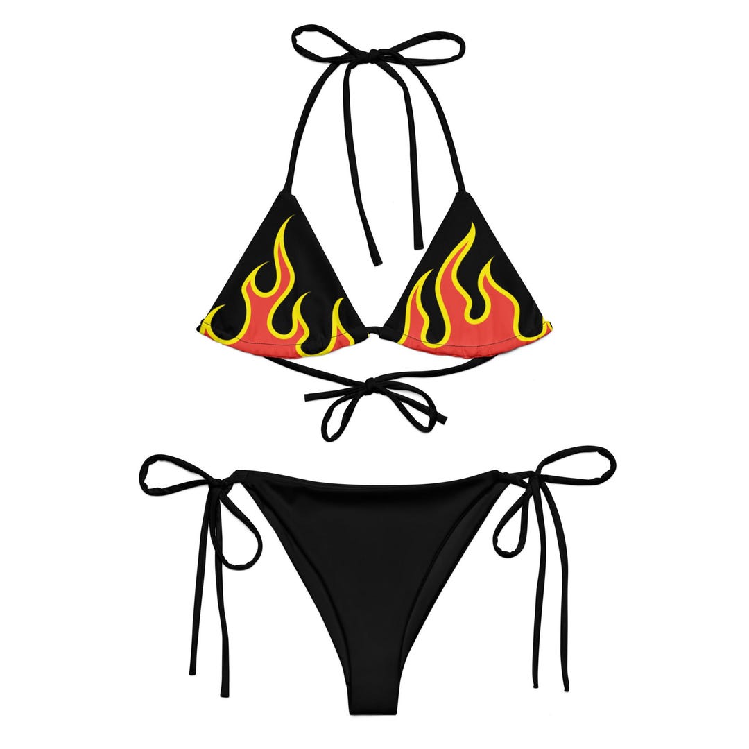 Flames String Bikini Set All-over Print Graphic – Bold Fire Aesthetic ...