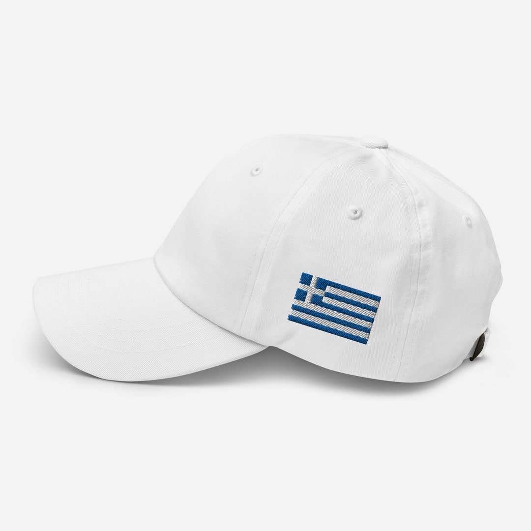 Greece Embroidered Dad Hat Side Stitch Minimal – Greek Festival Hat for ...