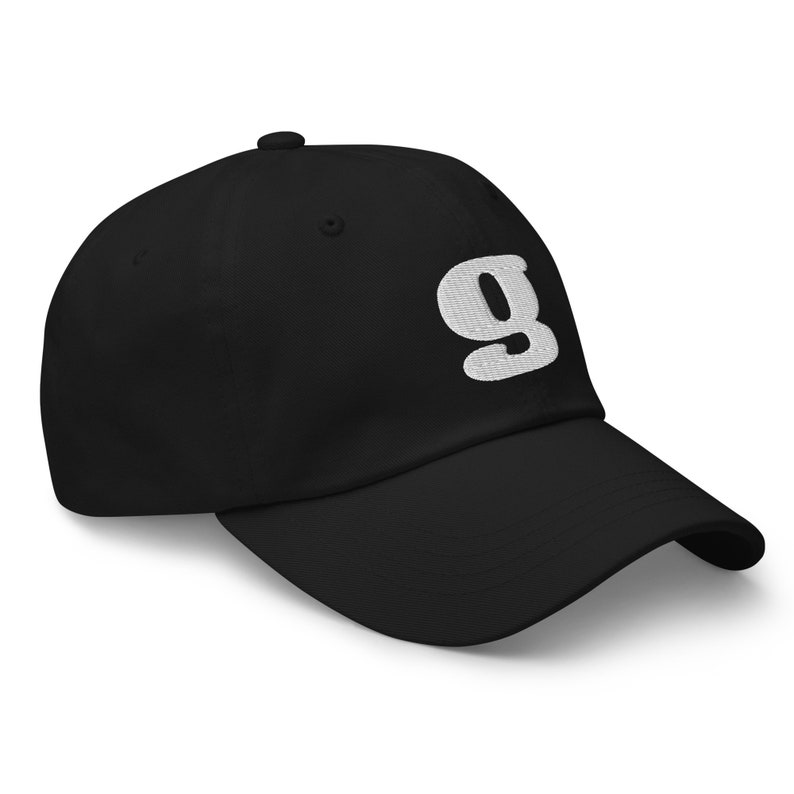 Lowercase Letter G Embroidered Dad Hat – Minimal Monogram Cap With ...