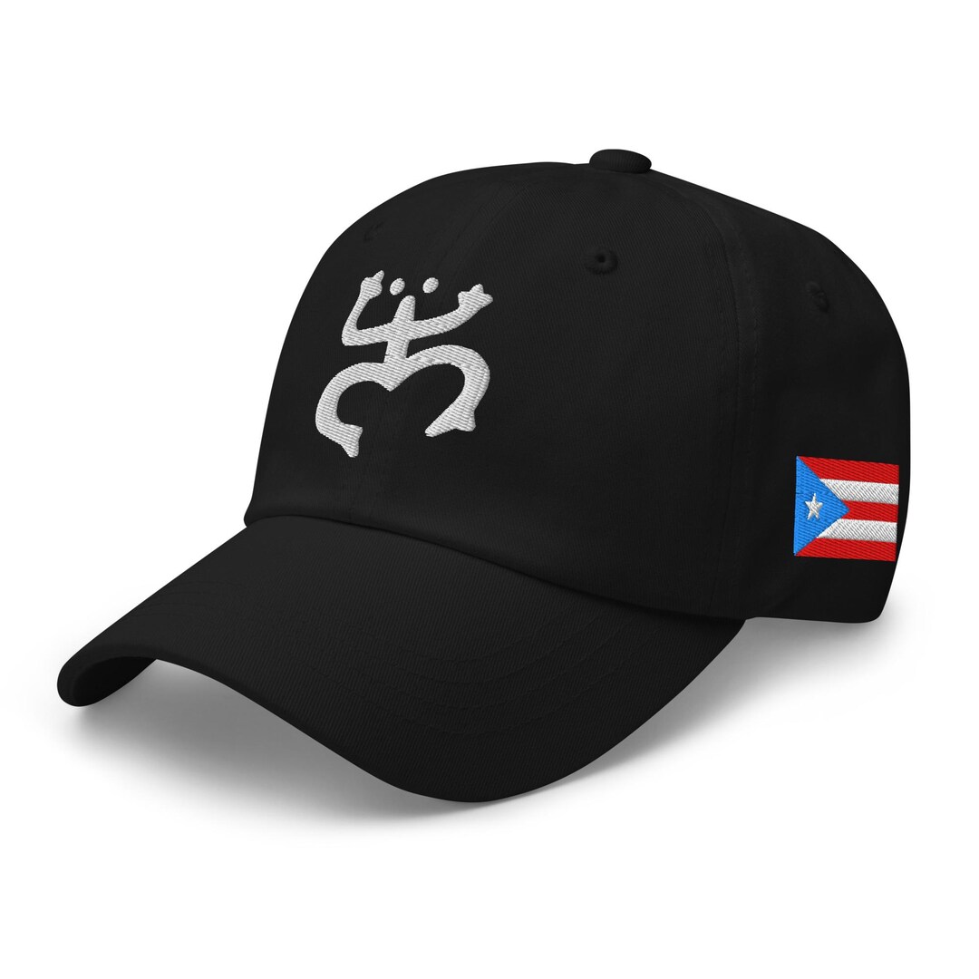 Taino Coqui Puerto Rico Dad Hat White Embroidered – Light Blue Flag Cap ...