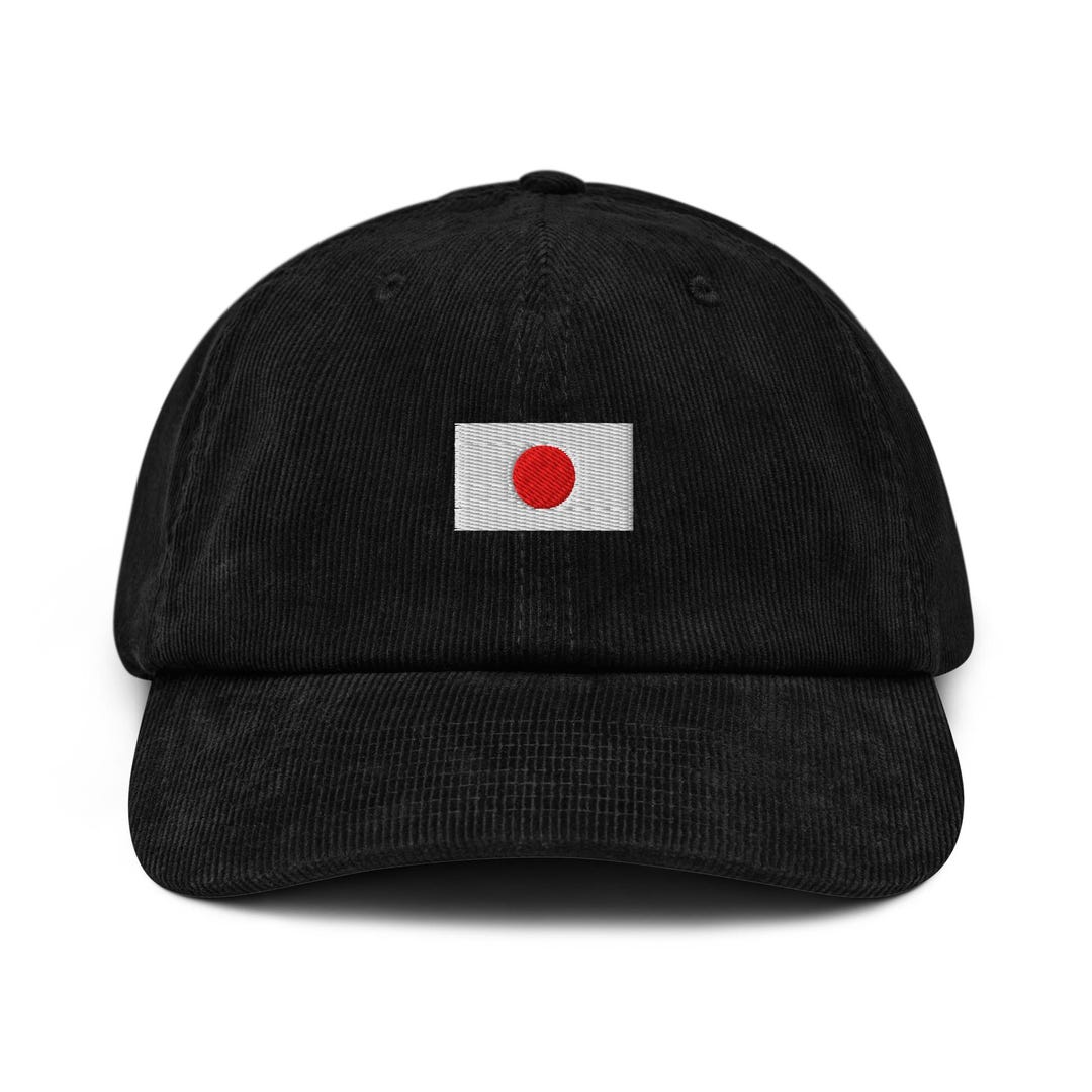 Japan Flag Corduroy Hat - Japanese Style Embroidered Heritage Headwear ...