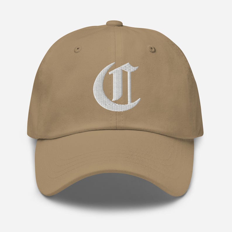 Letter C Old English Dad Hat Embroidered Minimal – Gothic Initial Cap ...