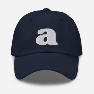Lowercase Letter A Embroidered Dad Hat Single Letter ABC Alphabet Hat ...