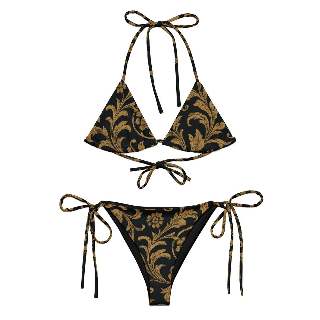 Baroque Rococo Revival String Bikini – All-over Print Recycled Swimwear ...