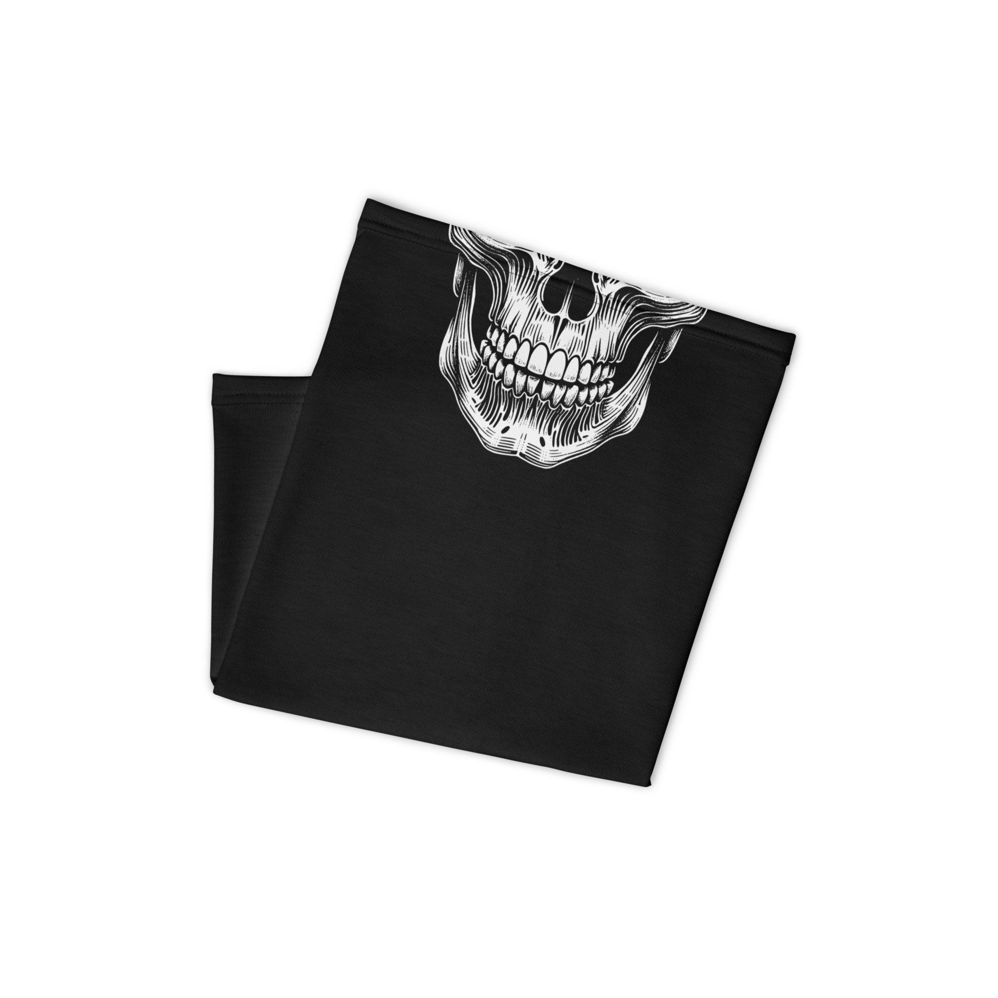 Human Skull Teeth Neck Gaiter Face Mask Covering Human Anatomy Skeleton ...