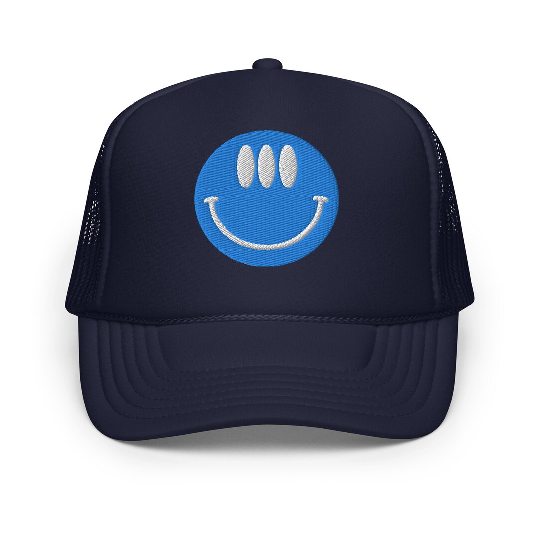3rd Eye Smiley Happy Face, Third Eyed Embroidered Trucker Hat, Fun ...