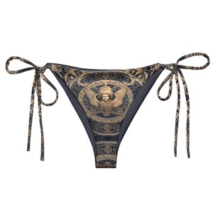 Angel Couture Rococo Baroque String Bikini Bottom Khaki Sand & Blue ...
