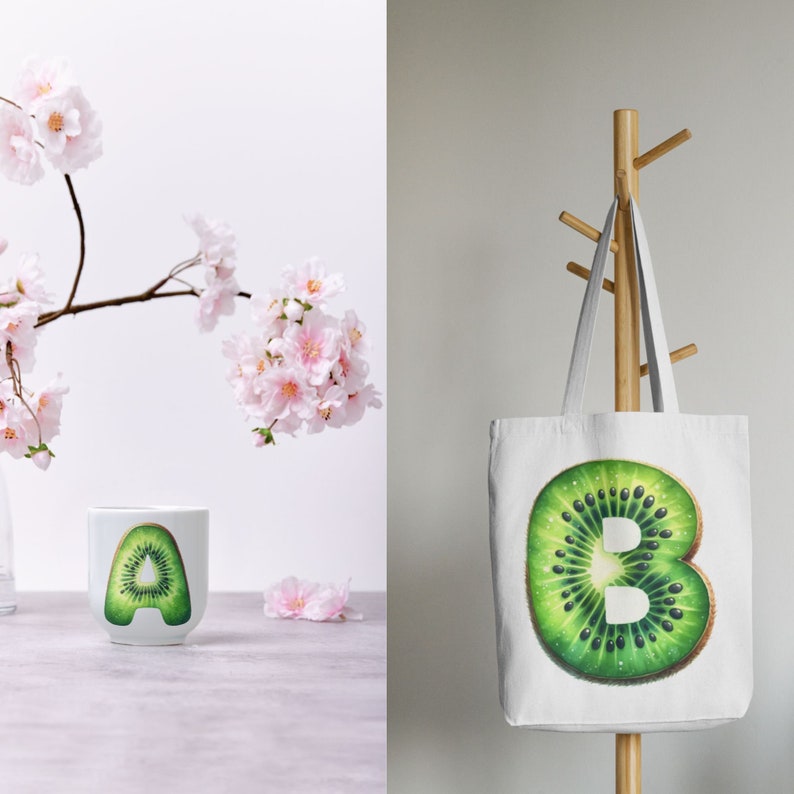 Watercolor Kiwi Fruit Alphabet Collection Clipart, Fruits PNG, Alphabet ...