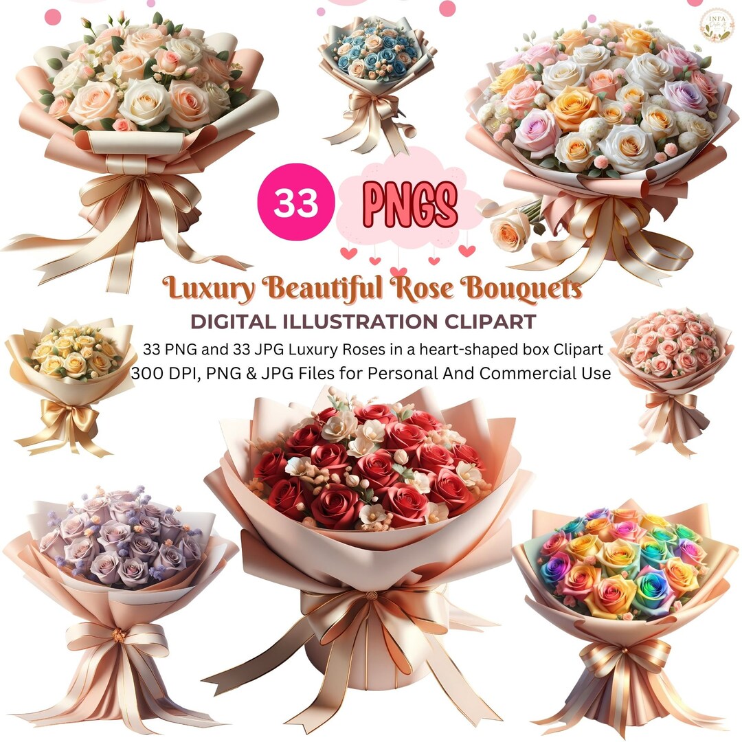 Luxury Beautiful Rose Bouquets Gift, Rose Bouquet Gifts for Mom, Rose ...