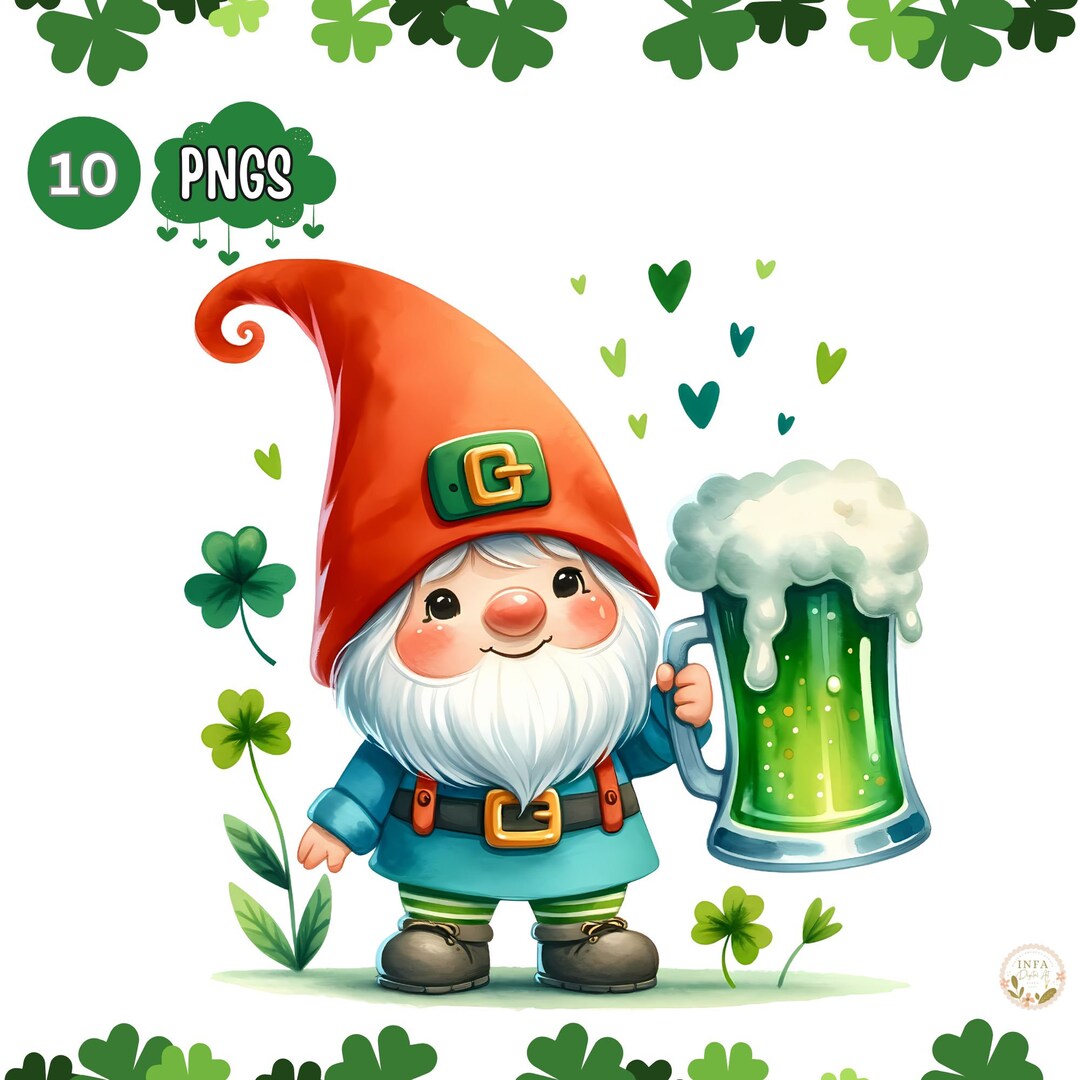 Gnome in St. Patrick's Day Elements Clipart Collection1, Gnome Clipart ...