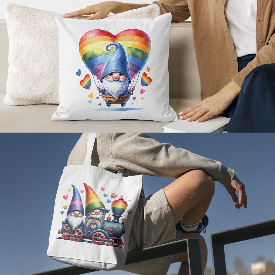 LGBTQ Pride Gnome Watercolor Clipart Collection3, Pride Gnome Clipart ...