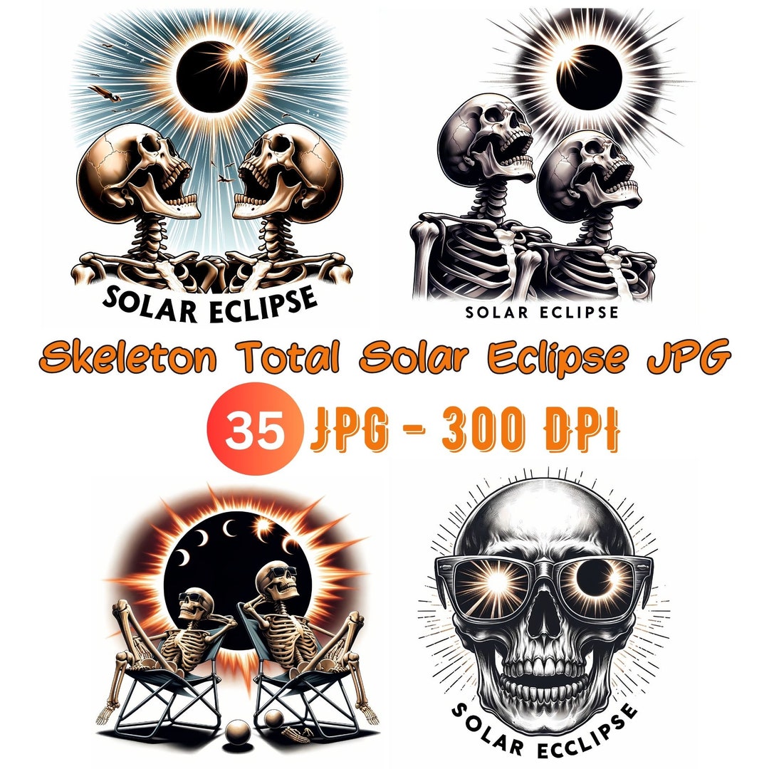 Skeleton Total Solar Eclipse JPG Clipart, America Totality Total Solar ...