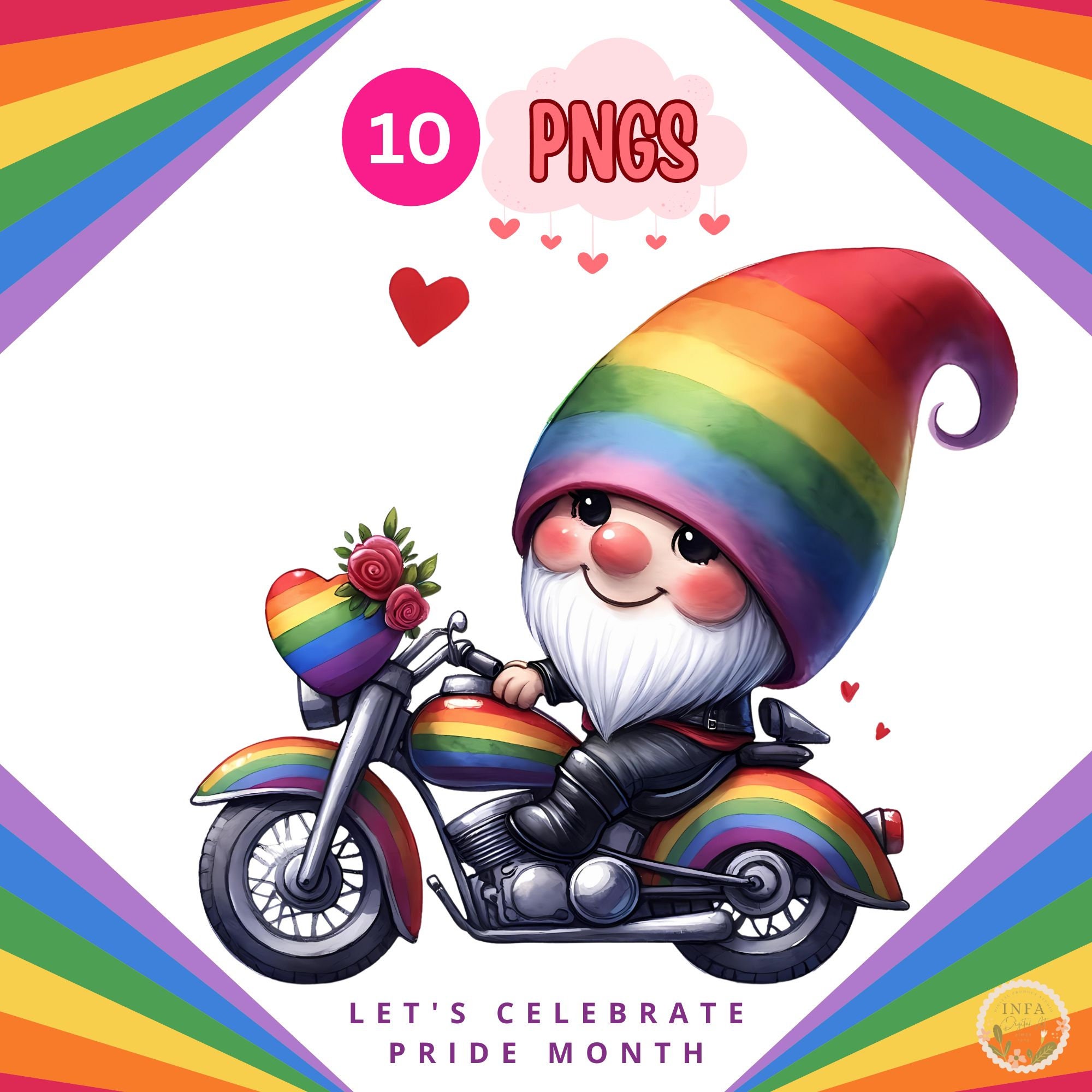 LGBTQ Pride Gnome Watercolor Clipart Collection5, Pride Gnome Clipart ...