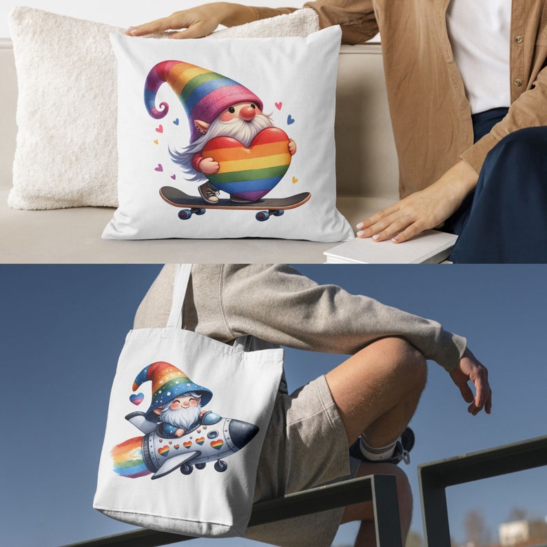 Pride Gnome Watercolor Clipart: LGBTQ Festive PNG Set (10 Pngs) - Etsy