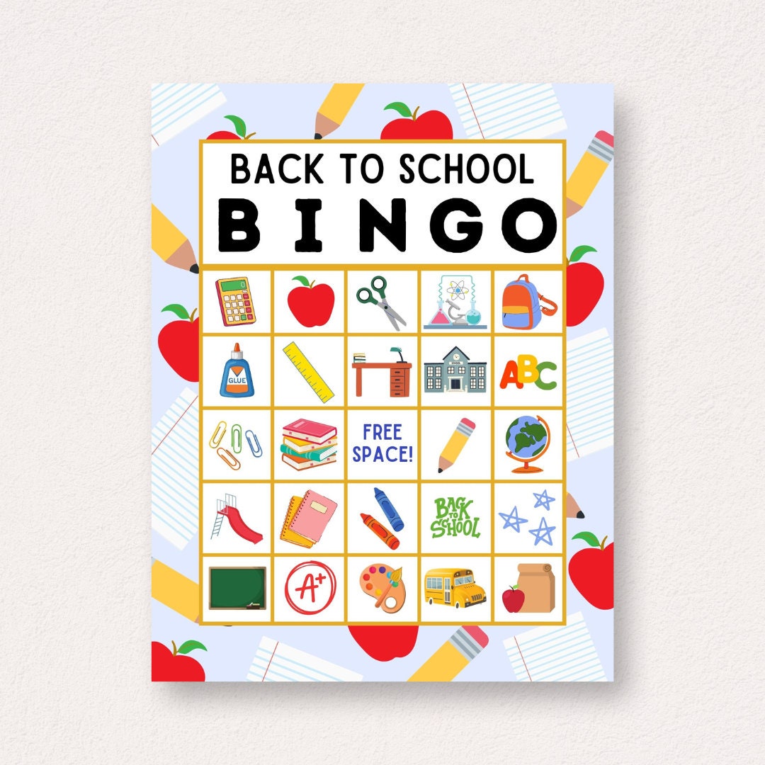 BACK to SCHOOL BINGO - Etsy