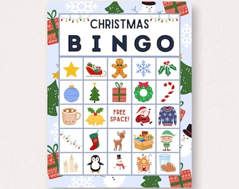 Christmas Bingo Fill in the Blank - Etsy