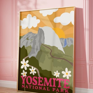 Yosemite National Park Print, Digital Download, National Park Poster ...